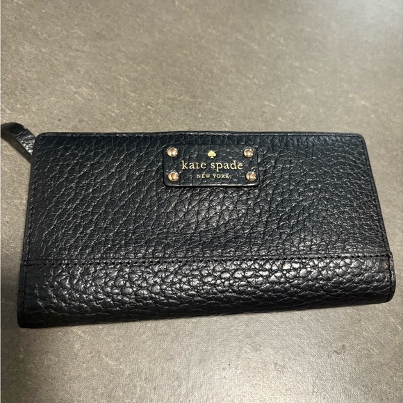 kate spade | Accessories | Kate Spade Textured Black Card Holder | Poshmark